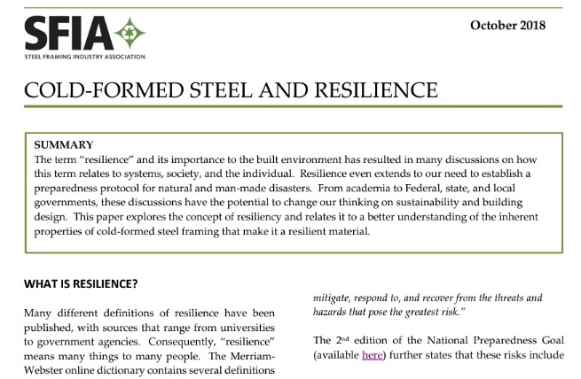 SFIA Resilinecy Paper 2 - BuildSteel.org