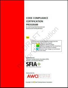 DRAFT SFIA Code Compliance Certification (C3) Program - BuildSteel.org